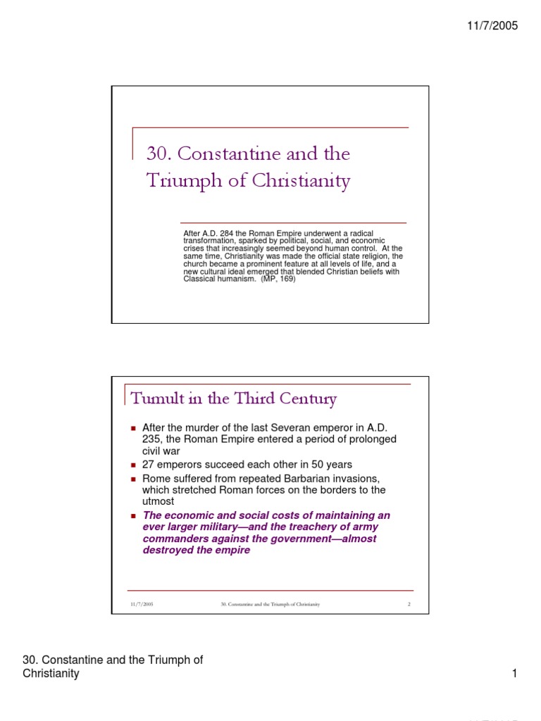 Constantine and The Triumph of Christianity: Tumult in The Third ...