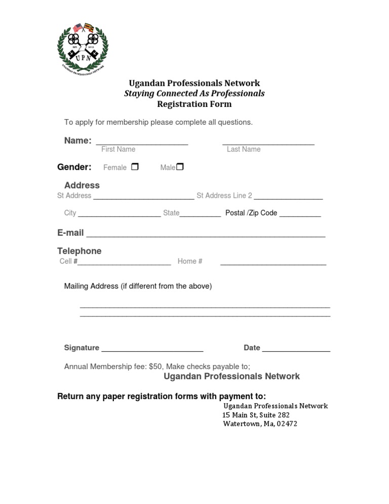 UPN-Registration Form | PDF
