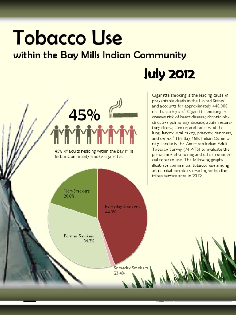 Bay Mills Tobacco Fact Sheet 8 20 2012 | PDF | Tobacco Smoking | Addiction