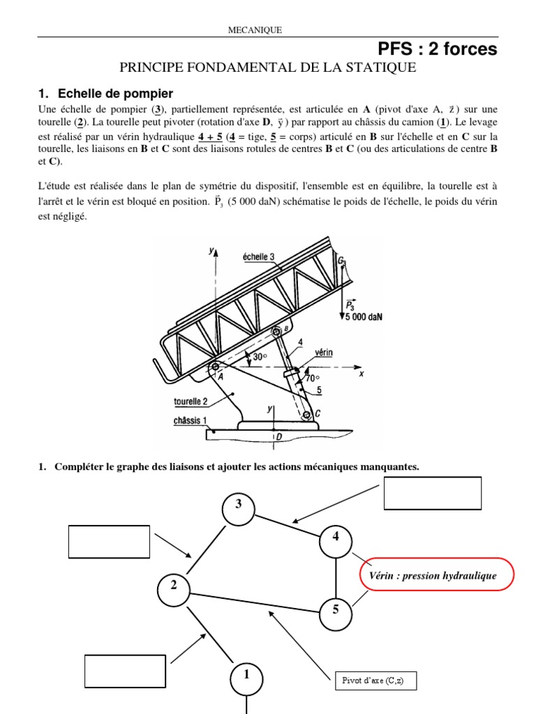 PFS 2 Forces en Mécanique Statique | PDF | Pression | Mécanique newtonienne