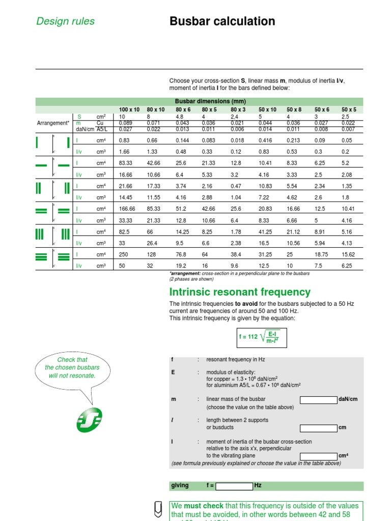 Busbar Calculation: Design Rules | PDF | Electrical Resistivity And ...