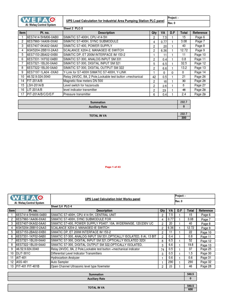 Ups Calculation Pdf Relay Switch 3657