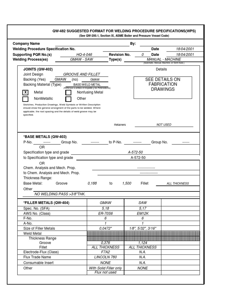 Qw-482 Suggested Format For Welding Procedure, 40% OFF
