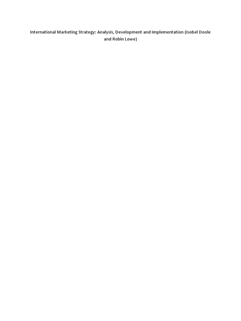 Updated Xuanqi's International MArketing Notes | PDF | Strategic ...