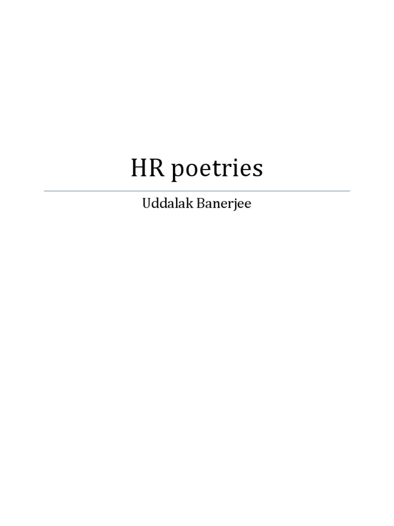 HR Poetry: Insights on Compensation and Internships | PDF | Career ...