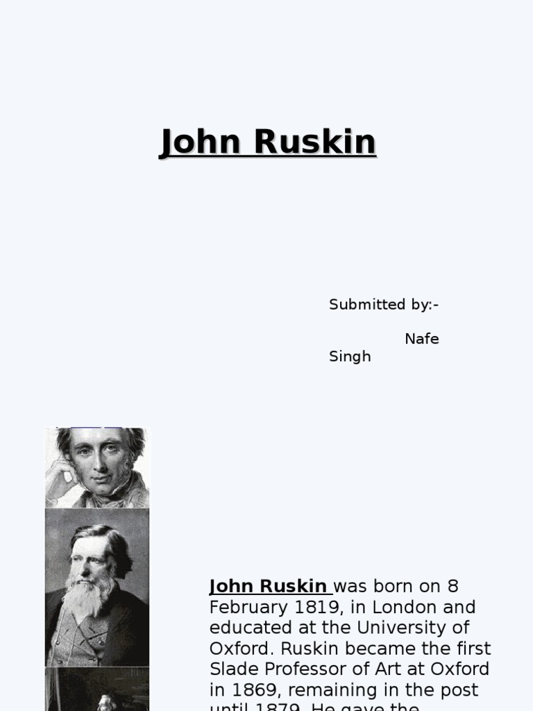 John Ruskin | PDF | John Ruskin | Gothic Architecture