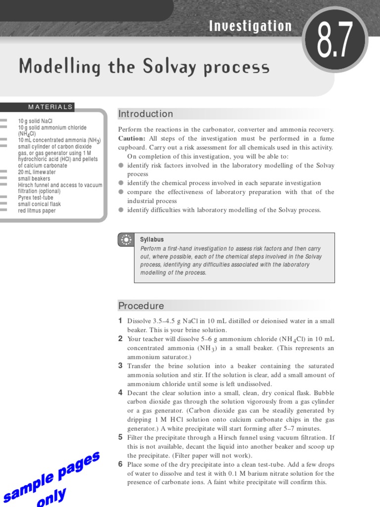 Chempracmantrb Process Solvay | PDF | Properties Of Water | Intermolecular Force