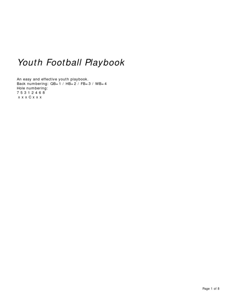 Youth Football Playbook Overview | PDF | Written Communication ...