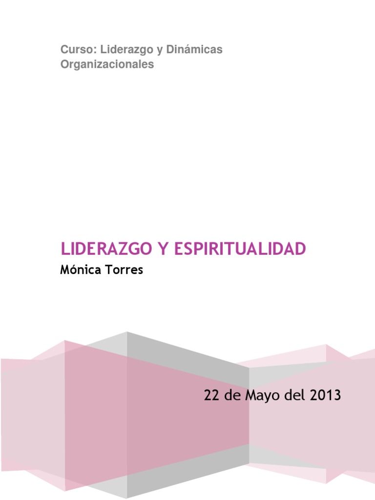 Liderazgo y Espiritualidad | PDF | Liderazgo | Amor