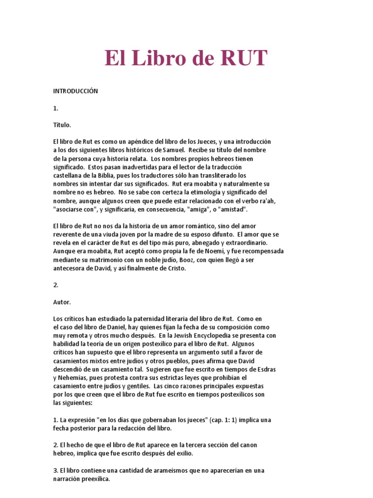 8 - Rut | PDF | Libro de rut | Noemí (figura bíblica)