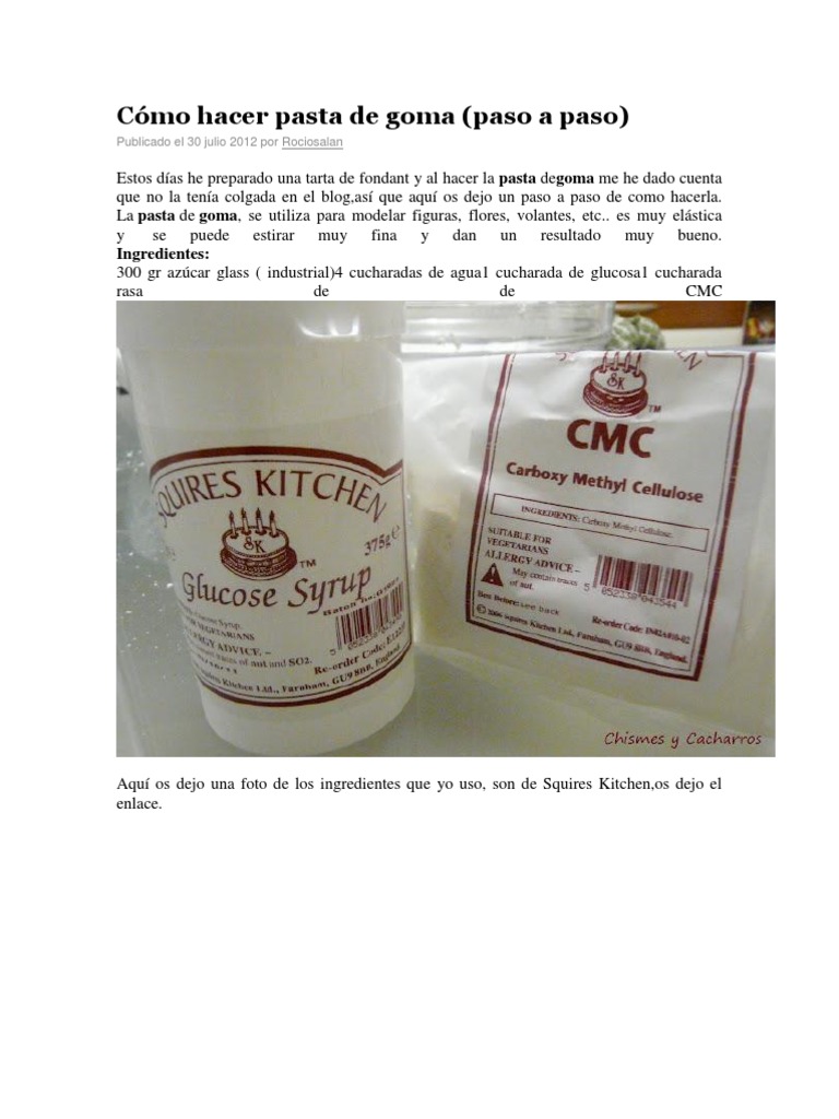 Cómo Hacer Pasta de Goma | PDF