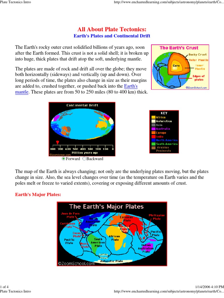 Plate Tectonics Introduction | PDF | Plate Tectonics | Crust (Geology)