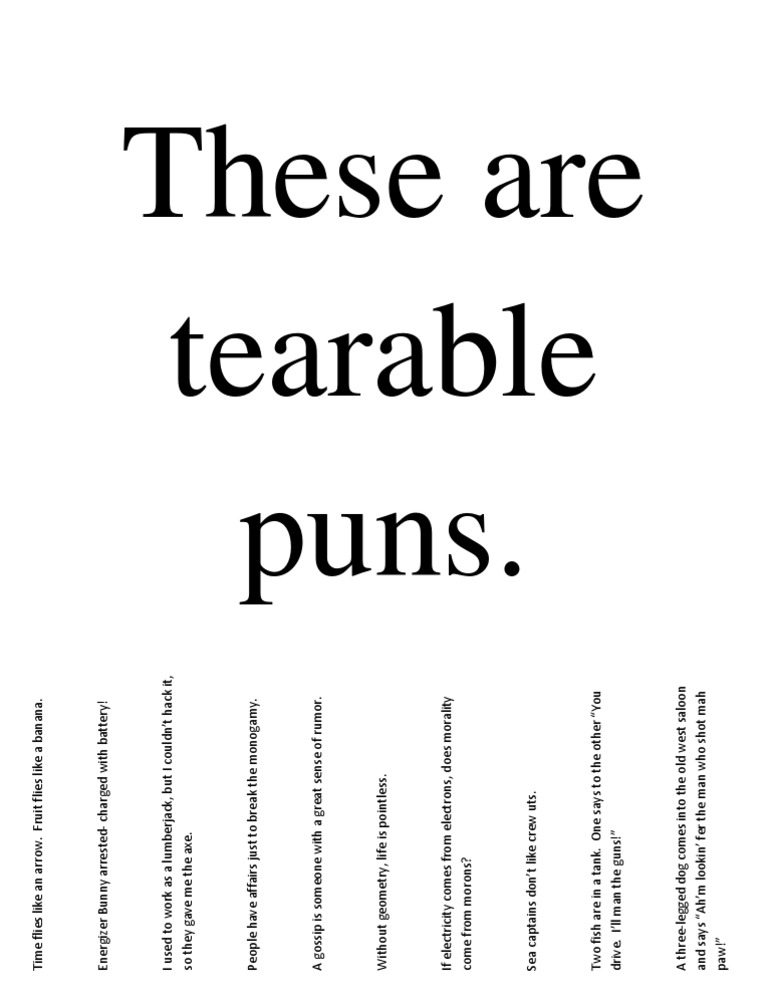 These Are Tearable Puns | PDF | Nature
