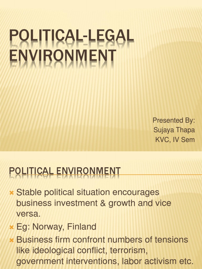 Unit 2 Political Legal Environment | PDF | Business | Risk