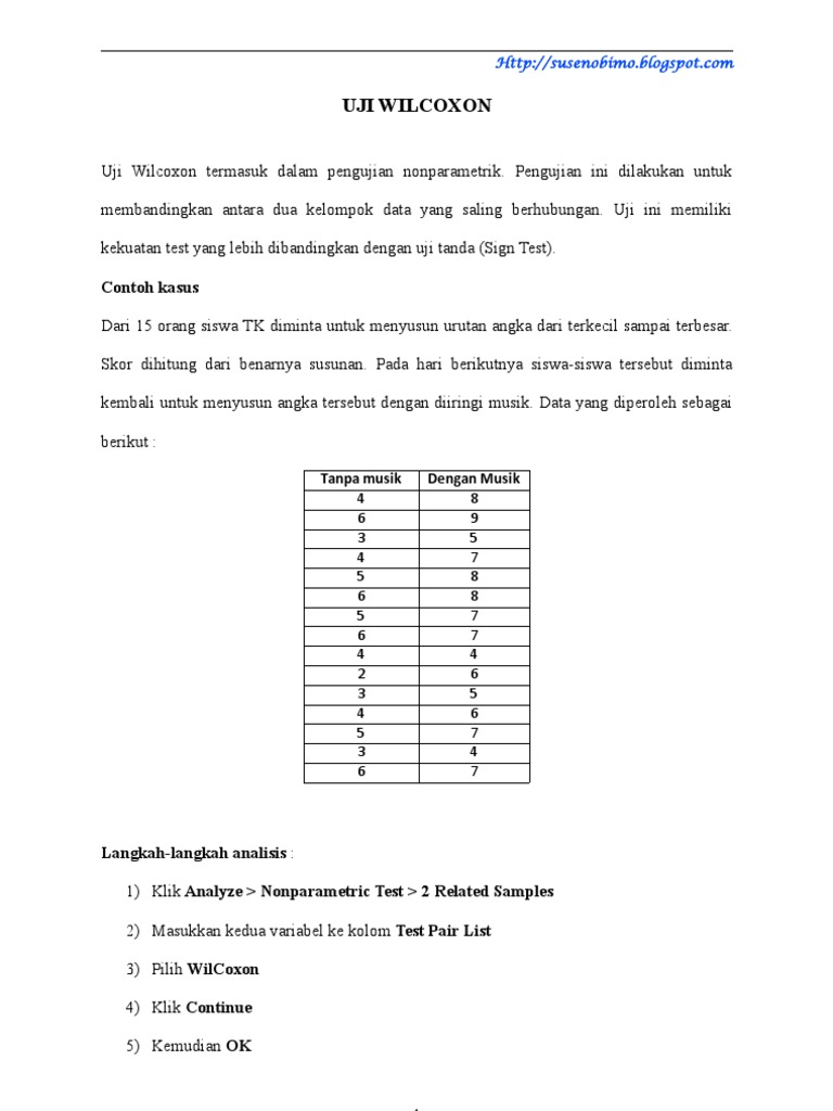 Uji Wilcoxon | PDF