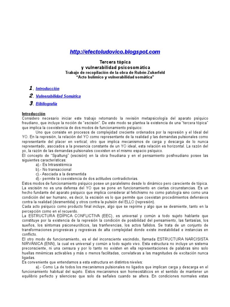 Tercera Topica | PDF | Psique (psicología) | Psicoanálisis