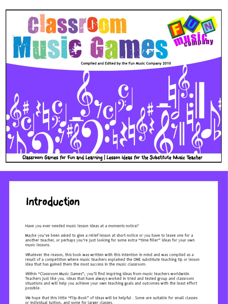 Classroom Muisc Games Music Games | PDF | Music Education | Rhythm