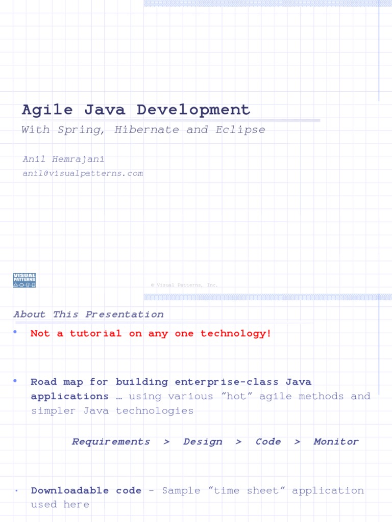 Agile Java Dev With Spring Hibernate Eclipse Pdf Eclipse Software Net Beans
