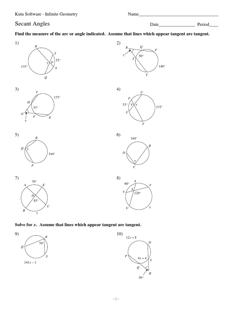 11 Secant Angles | Tangent | Trigonometric Functions