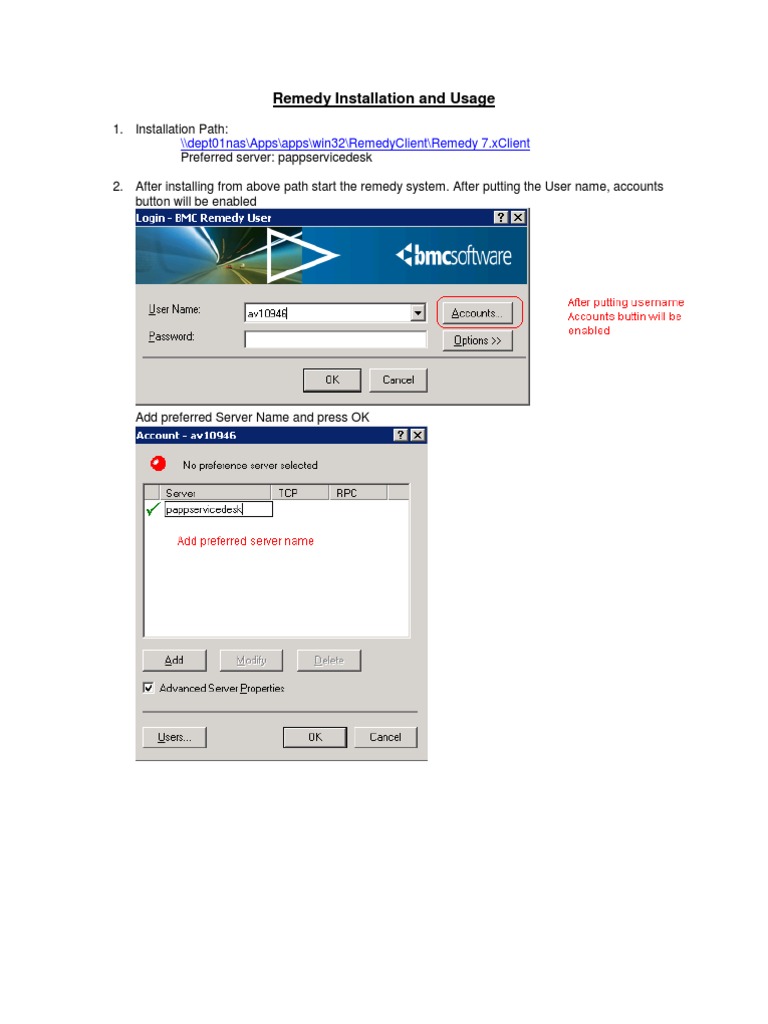Holosync Login Guide for Remedy System | PDF