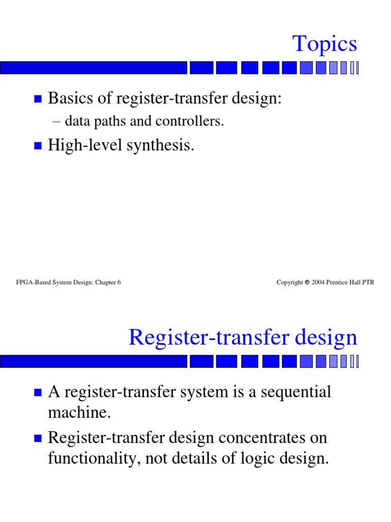 Topics: Basics of Register-Transfer Design | PDF | Digital Electronics ...