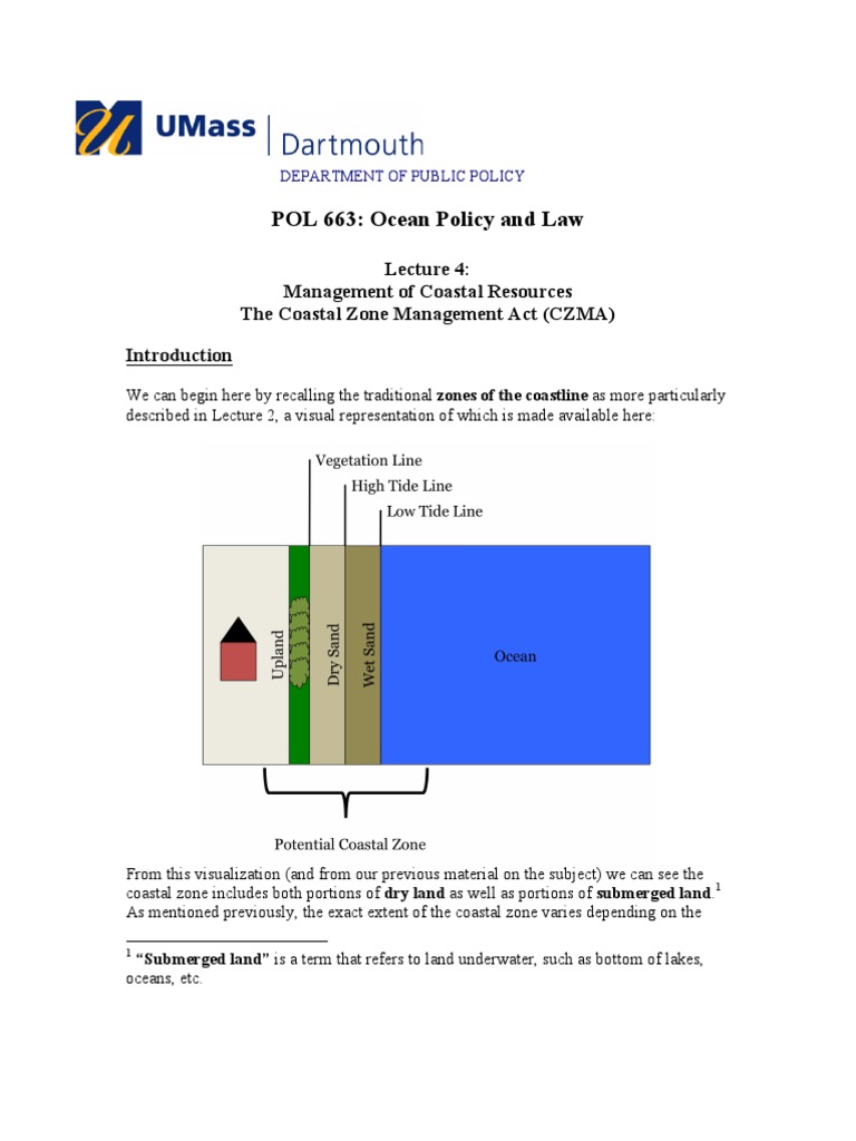 POL 663: Ocean Policy and Law: Management of Coastal Resources The ...