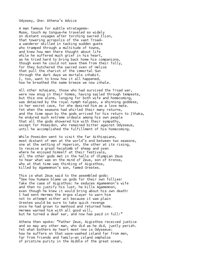 Homer's Odyssey | PDF | Odyssey | Odysseus