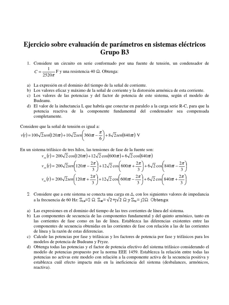 Ejercicio Eval Parametros B3 | PDF