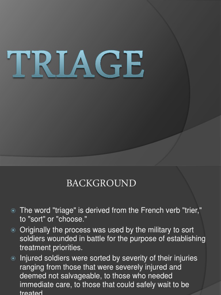 Triage | Download Free PDF | Emergency Department | Diseases And Disorders