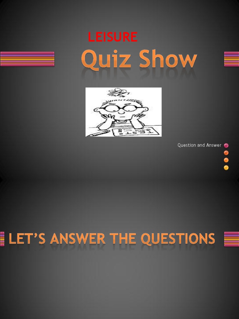 Leisure Quiz Show | PDF | Poetry