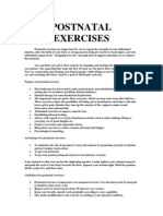 Postnatal Exercise Guidelines and Benefits | PDF | Abdomen | Breathing