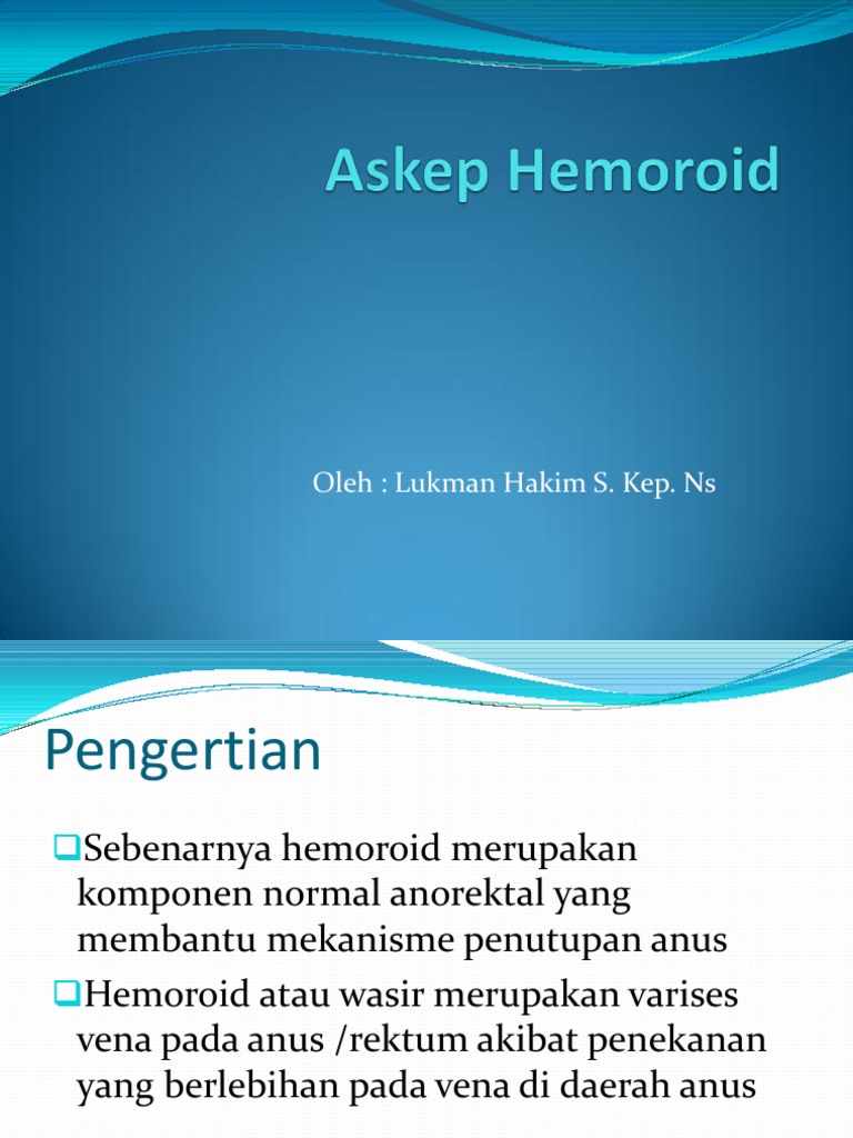 Asuhan Keperawatan Hemoroid | PDF