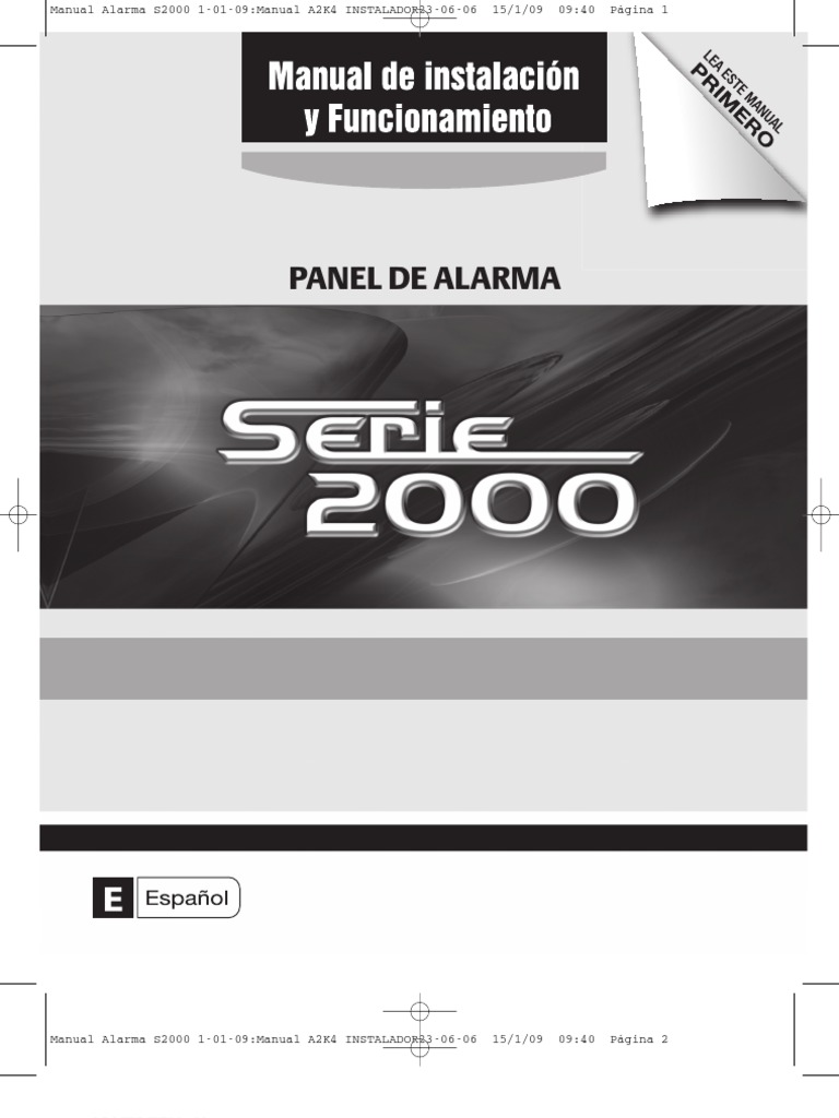 Manual Alarma S2000 (ALTA) | PDF | Batería (electricidad) | Movimiento ...