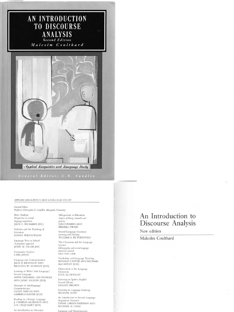 'An Introduction To Discourse Analysis' - Coulthard Malcolm | PDF