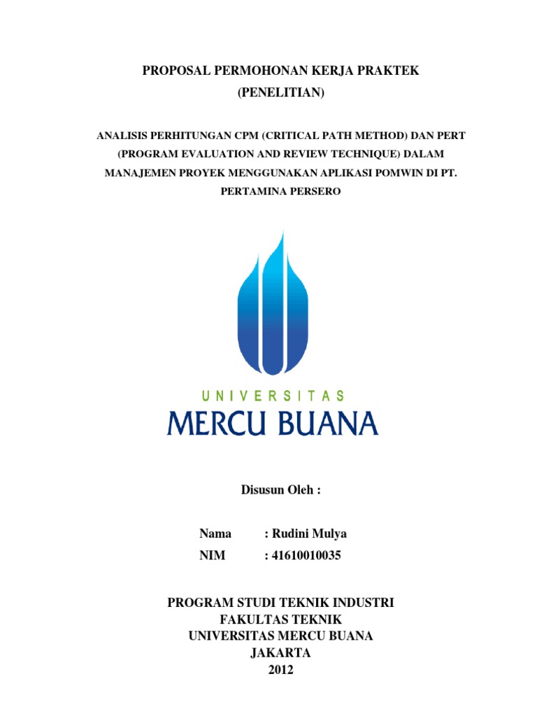 Proposal KP Manajemen Proyek PT - Pertamina Persero | PDF