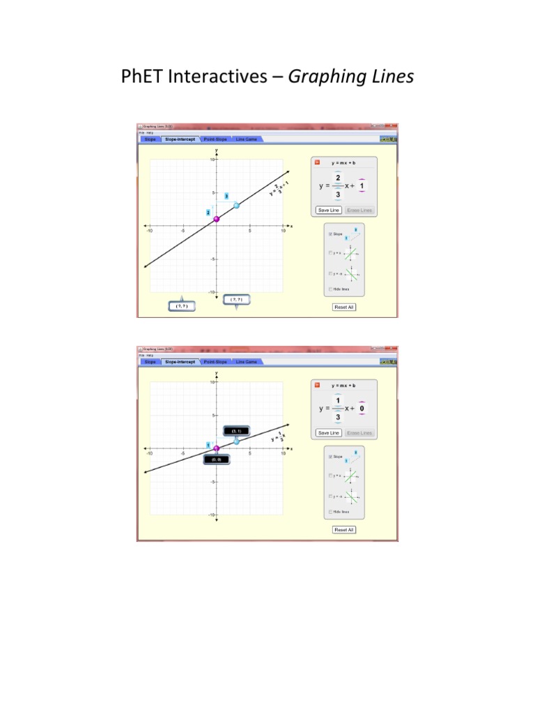 Graphing Lines Simulation | PDF