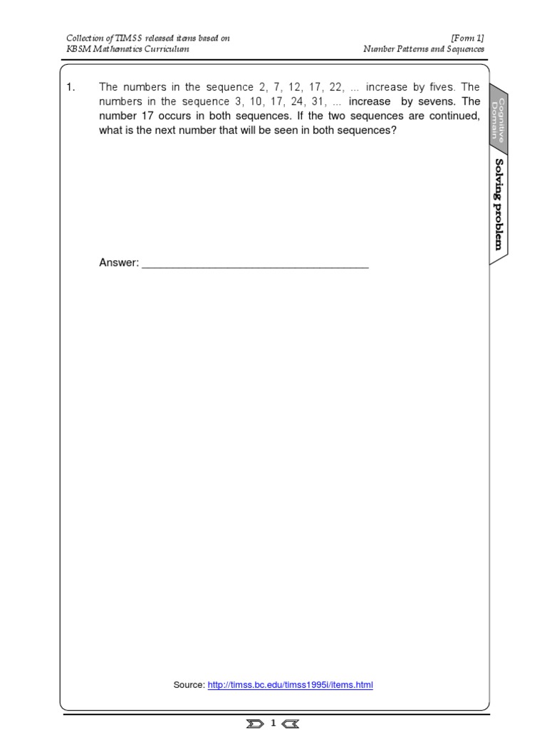2 - Number Patterns and Sequences | PDF | Multiplication | Shape