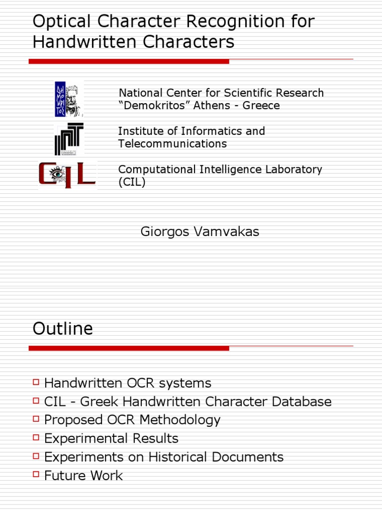 Off-Line Handwritten Ocr | PDF | Optical Character Recognition | Image ...