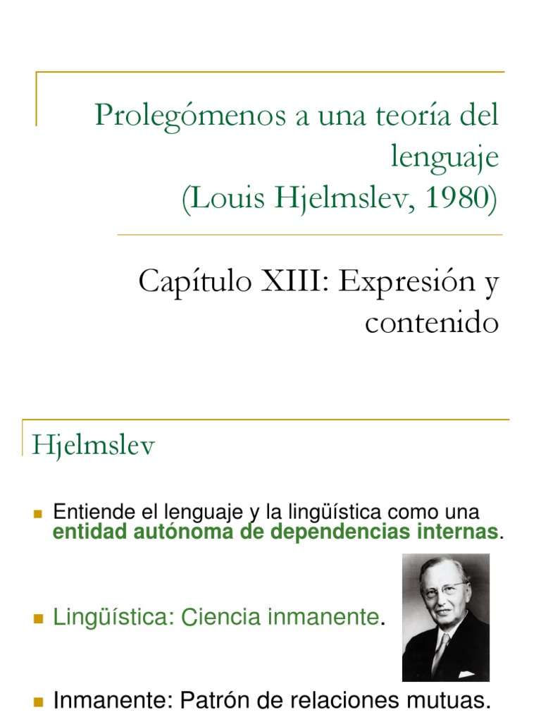 Hjelmslev | PDF | Ciencia cognitiva | Lingüística
