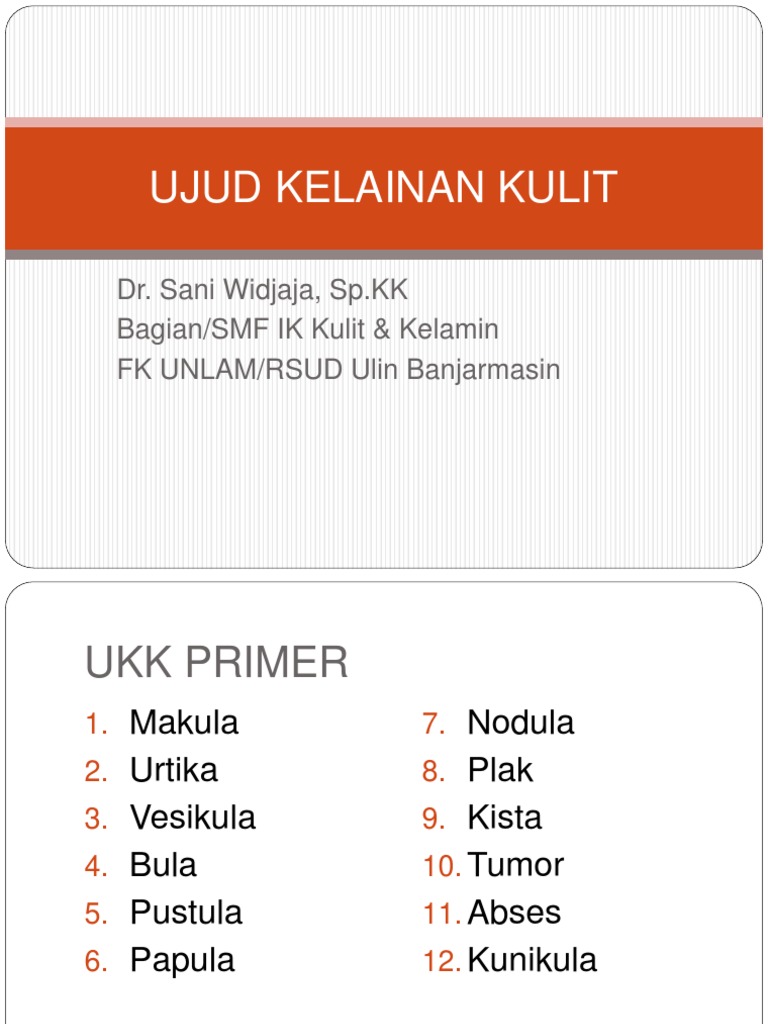 Ujud Kelainan Kulit | PDF