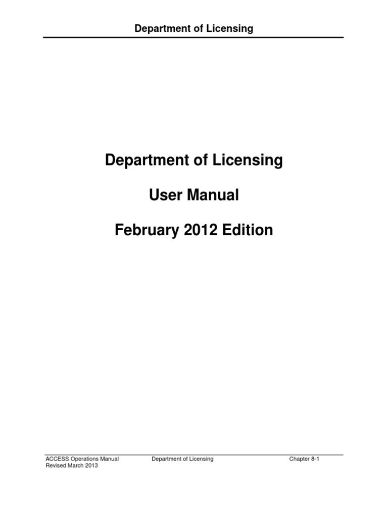 Chapter 8 Department of Licensing - DOL | PDF | Driver's License | Handgun