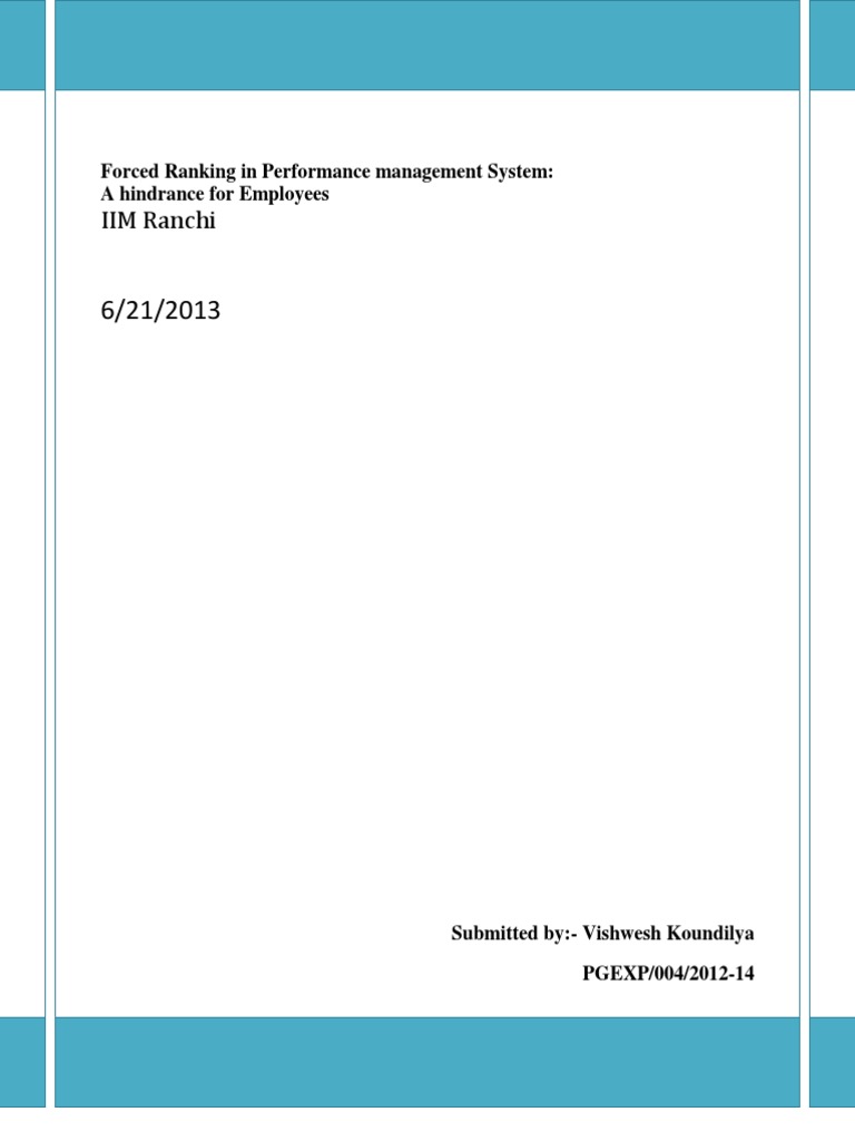 Forced Ranking | PDF | Performance Appraisal | Economies