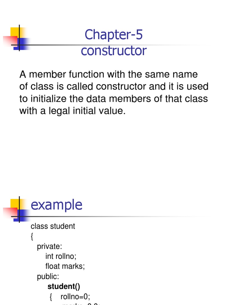 Constructors And Destructors Constructor Object Oriented Programming