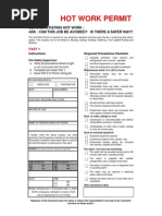 Hot Work Permit Checklist | PDF | Welding | Construction