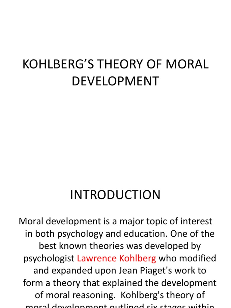Kohlberg's Theory of Moral Development Aini | PDF | Science & Mathematics