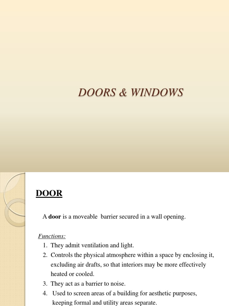 Doors & Windows | PDF