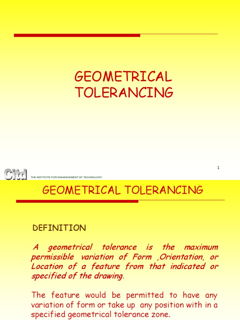 Geometrical Tolerancing | PDF | Engineering Tolerance | Geometry