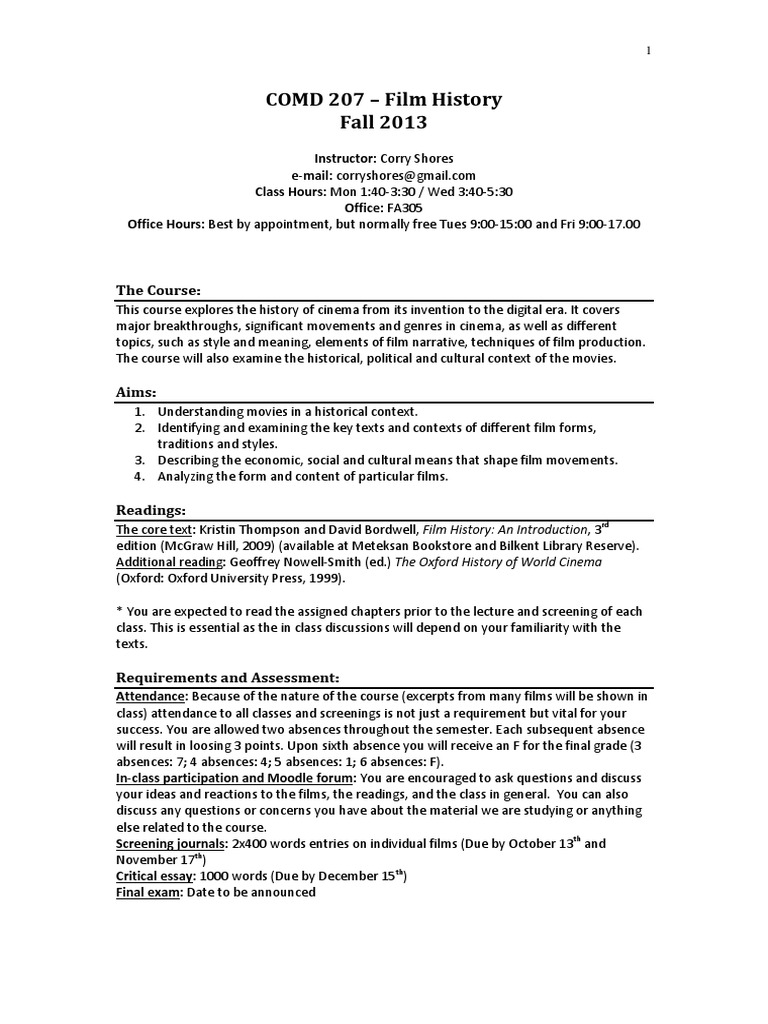 Statement of Purpose | PDF | Film Theory | Essays