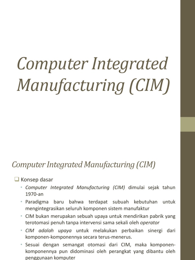Computer Integrated Manufacturing (CIM) - SPM | PDF