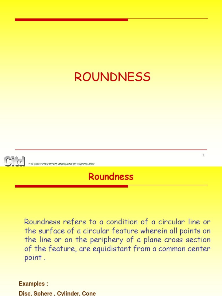 Roundness | PDF | Engineering Tolerance | Space